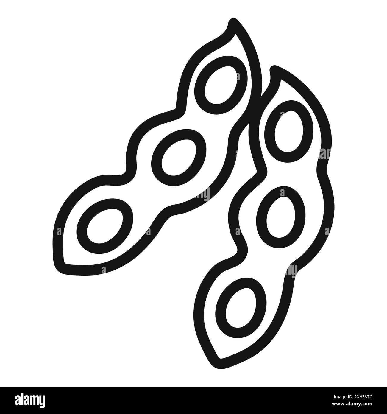 soybeans icon Vector symbol or sign set collection in black and white ...