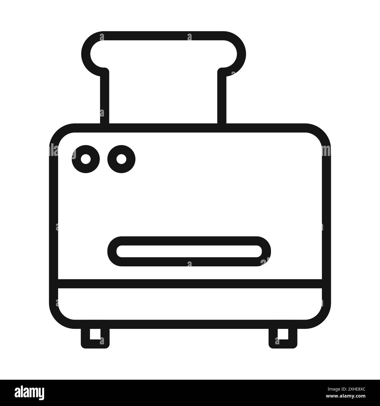 toaster icon Vector symbol or sign set collection in black and white ...