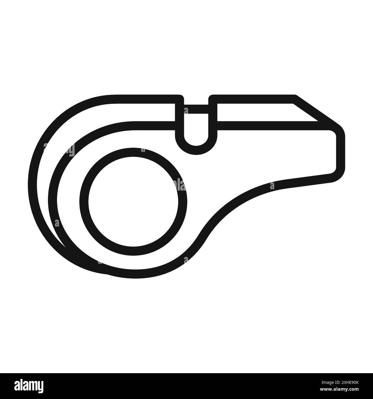 whistle icon Vector symbol or sign set collection in black and white ...