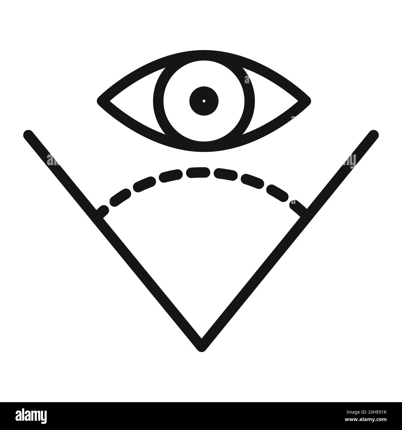 viewing angle icon Vector symbol or sign set collection in black and ...