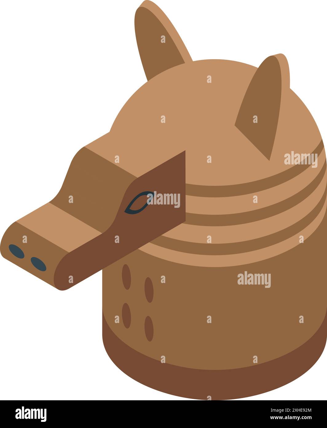 Ancient warrior helmet, crafted in the shape of a boar's head ...