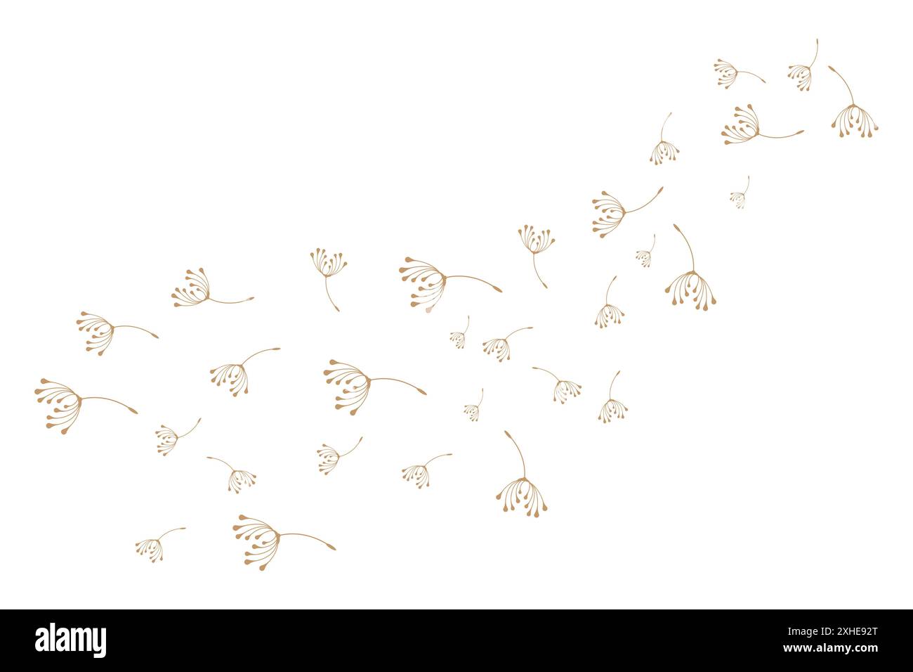 Dandelion Flower Logo Design Simple Vector Minimalist Symbol Template ...