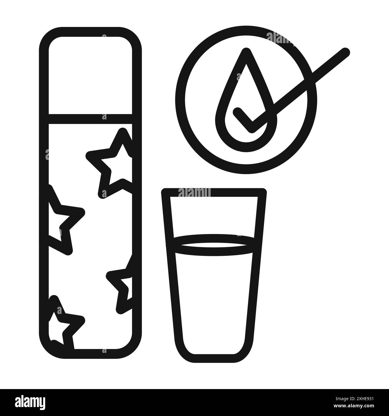 Drinking enough water icon Vector symbol or sign set collection in ...