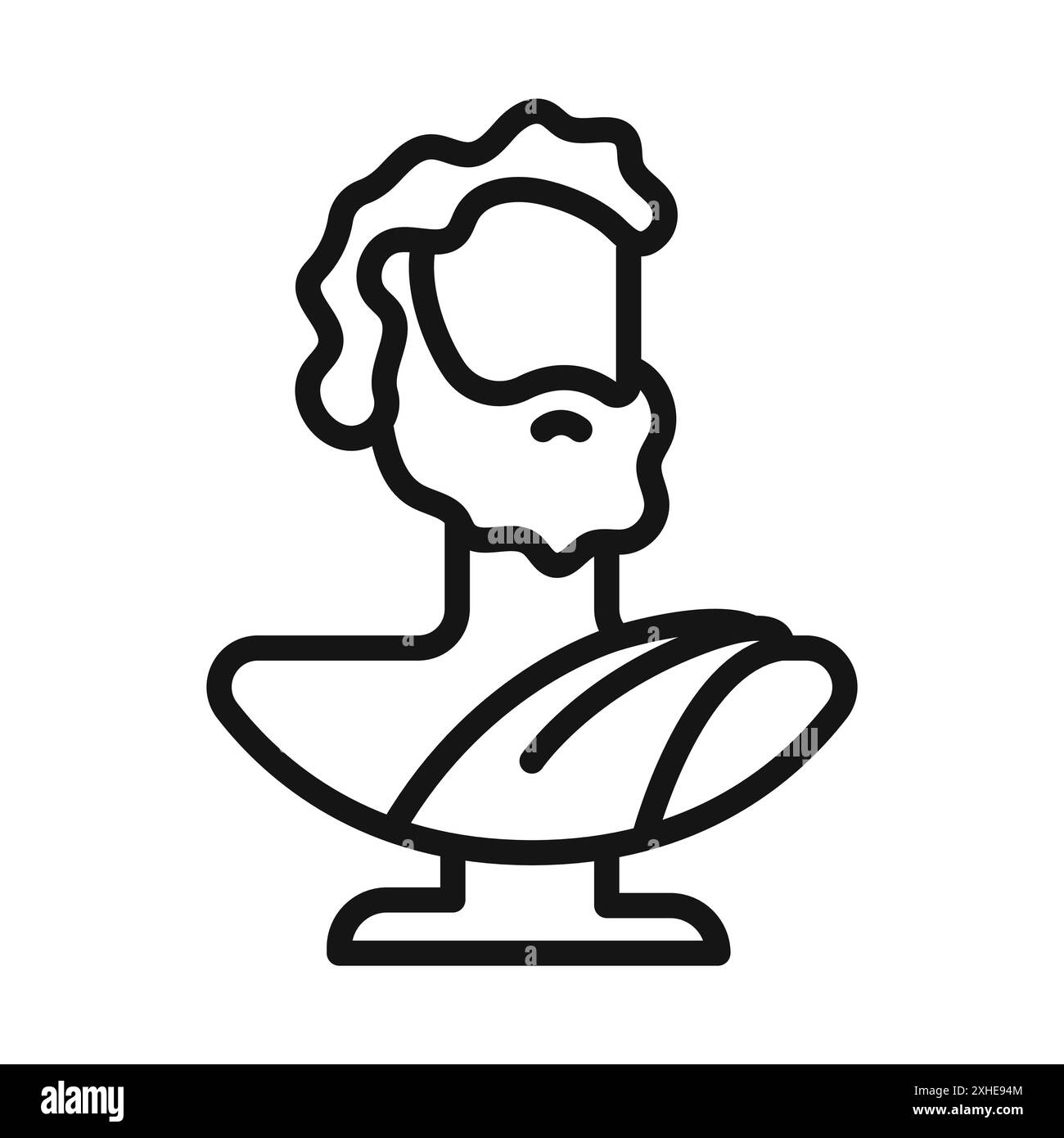 Ancient statue icon Vector symbol or sign set collection in black and ...