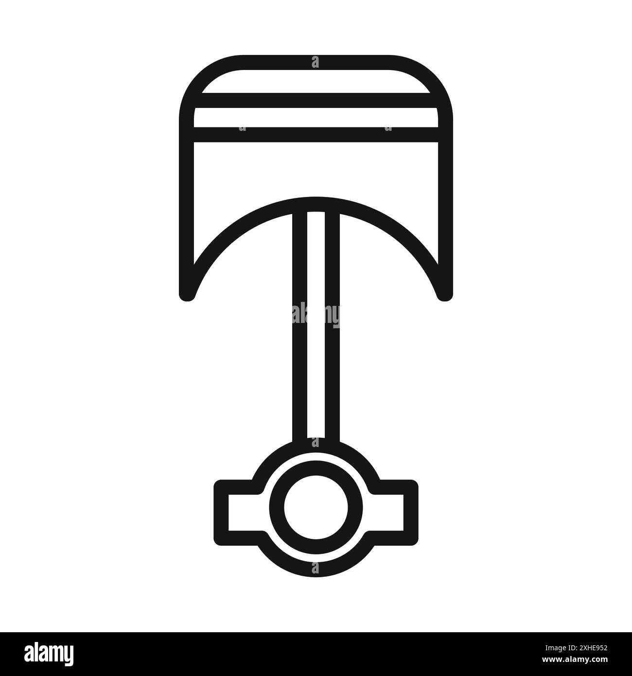 Car Motor Piston Icon Vector symbol or sign set collection in black and ...