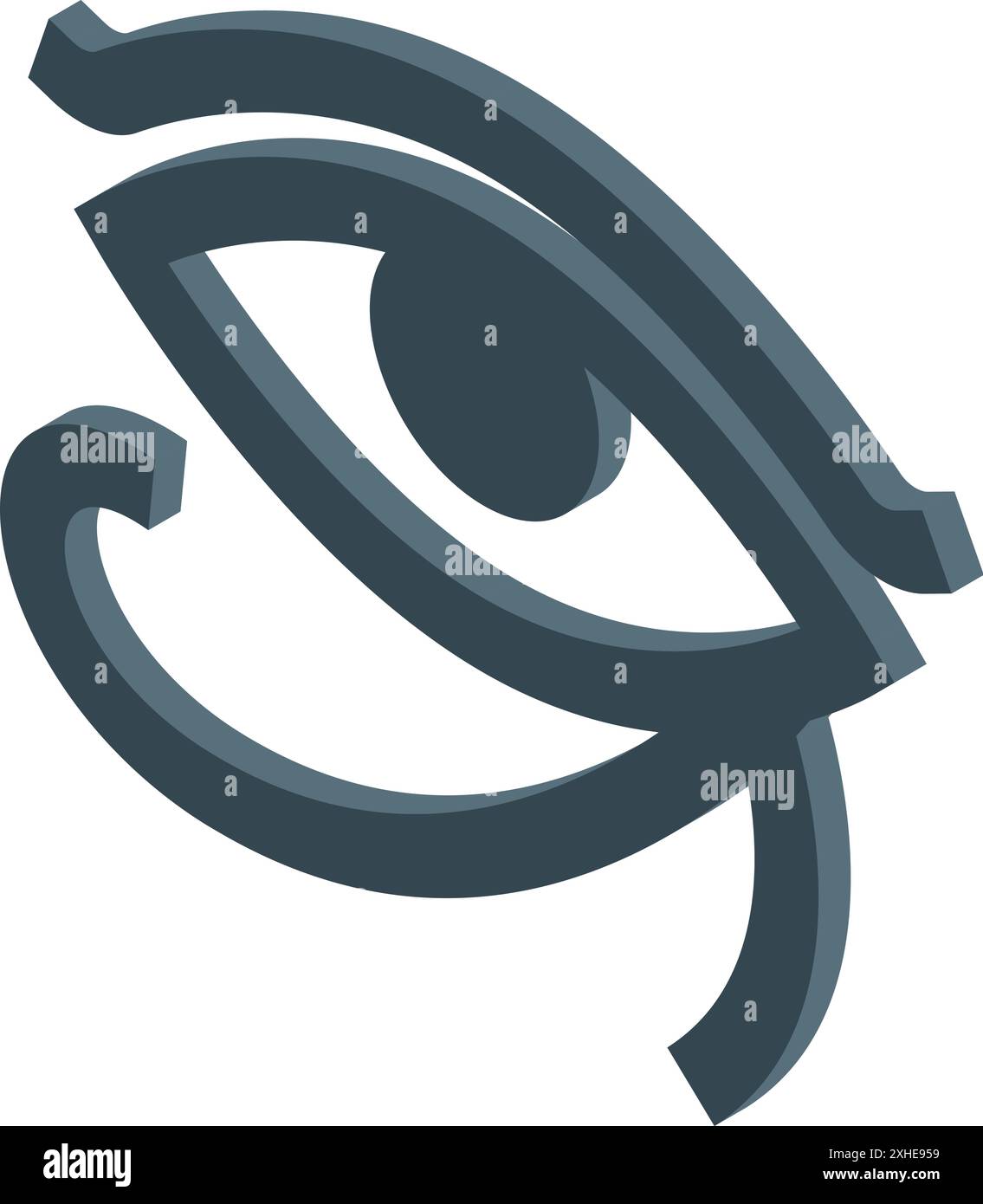 Isometric eye of horus, an ancient egyptian symbol representing ...