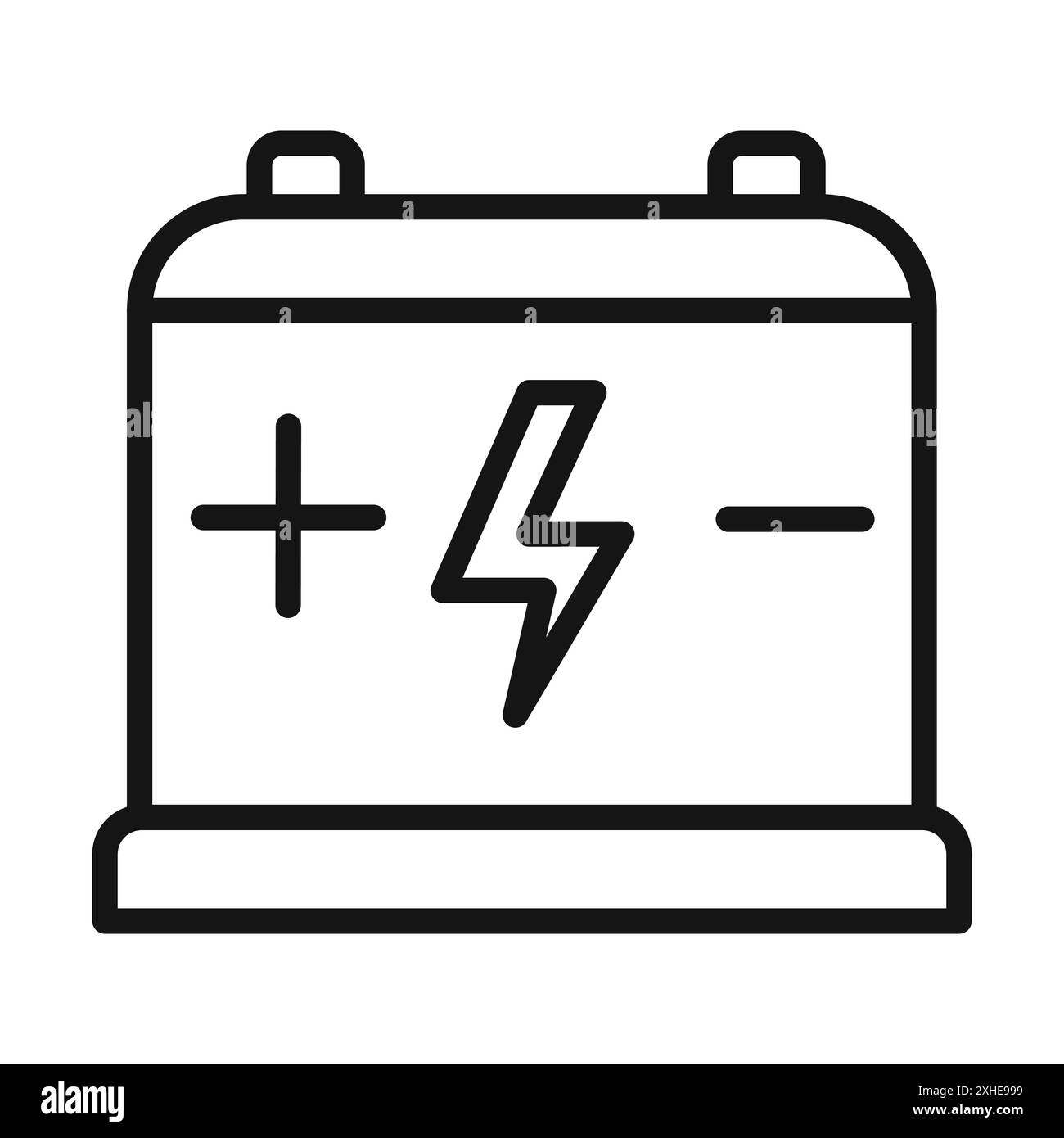 Car battery icon Vector symbol or sign set collection in black and ...