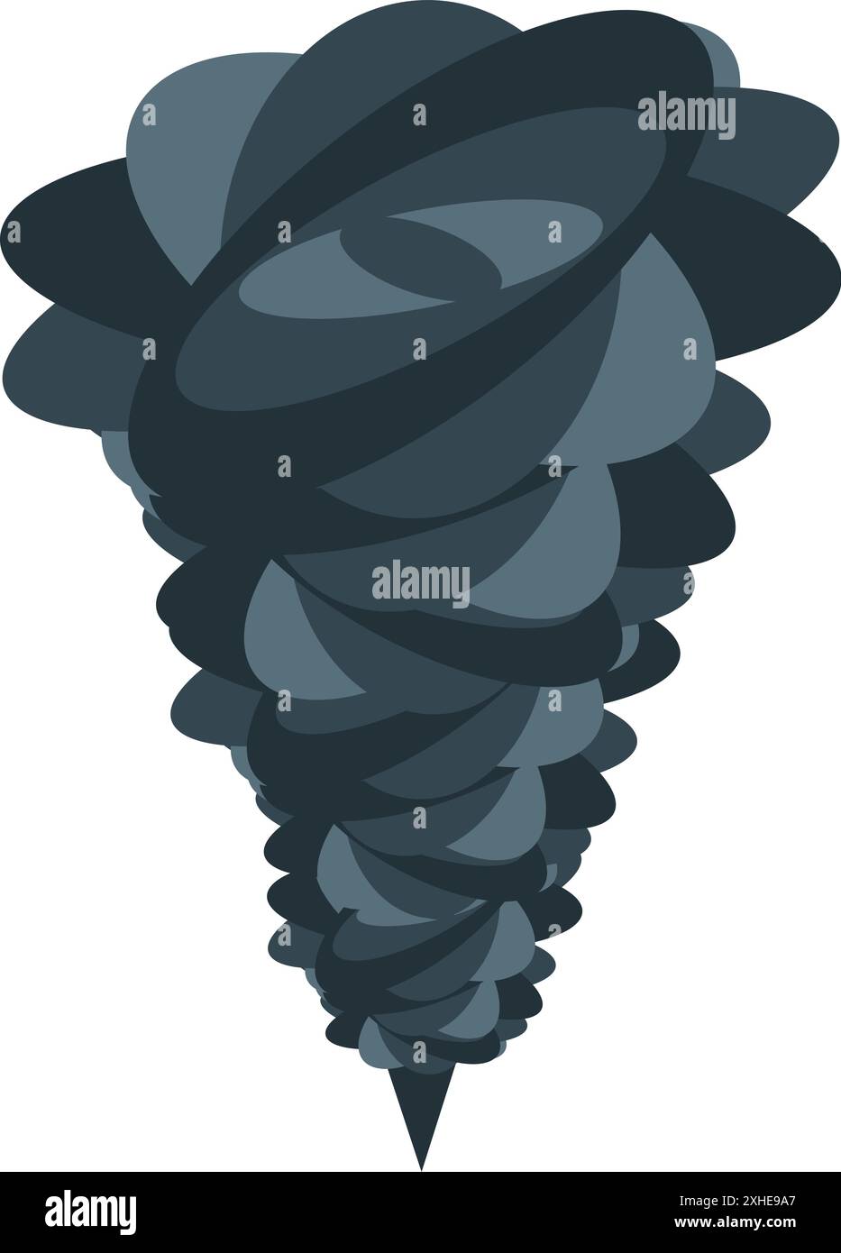 Swirling funnel cloud composed of dark shapes, evoking the power and ...