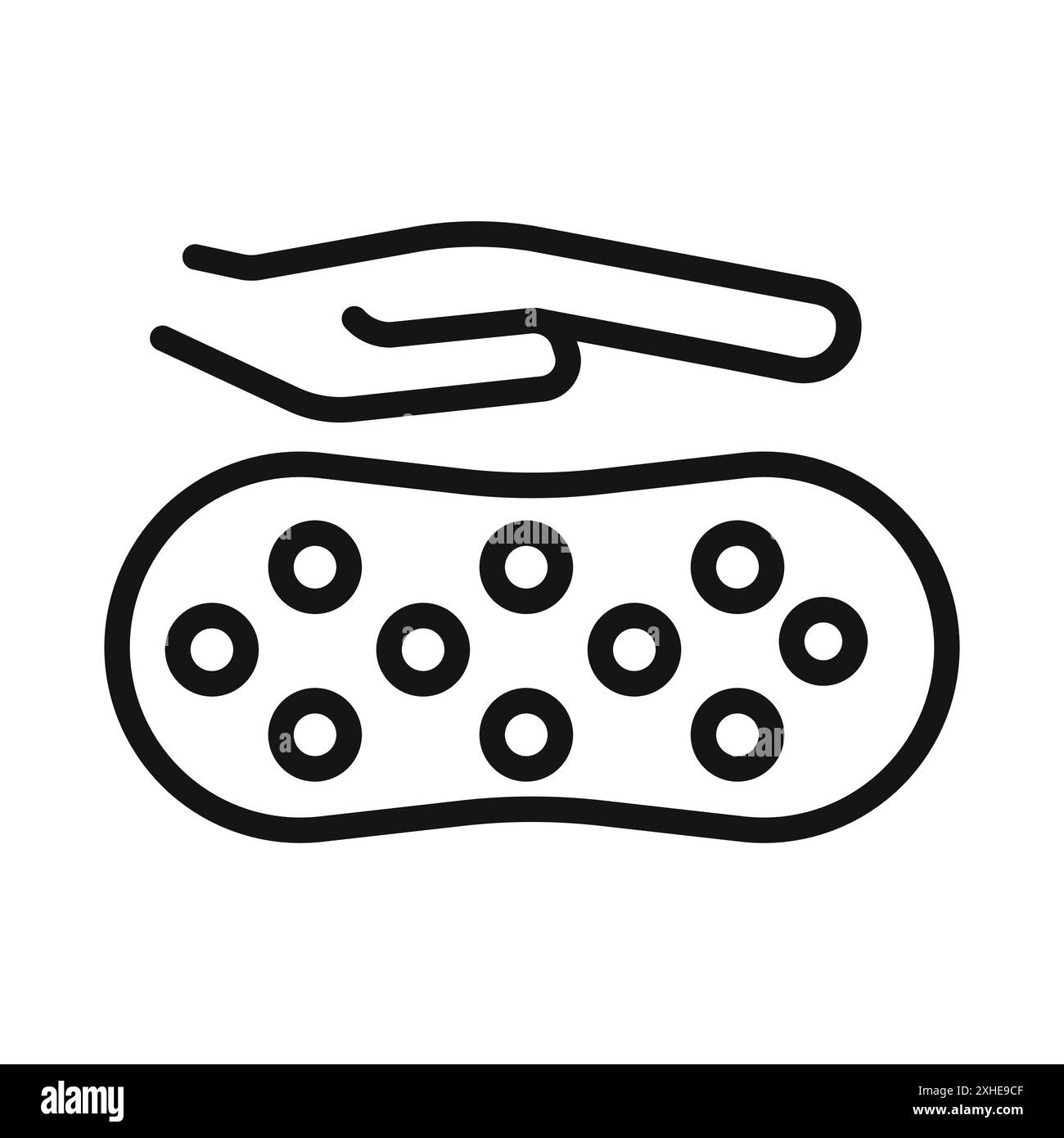 Latex mattress material icon Vector symbol or sign set collection in ...