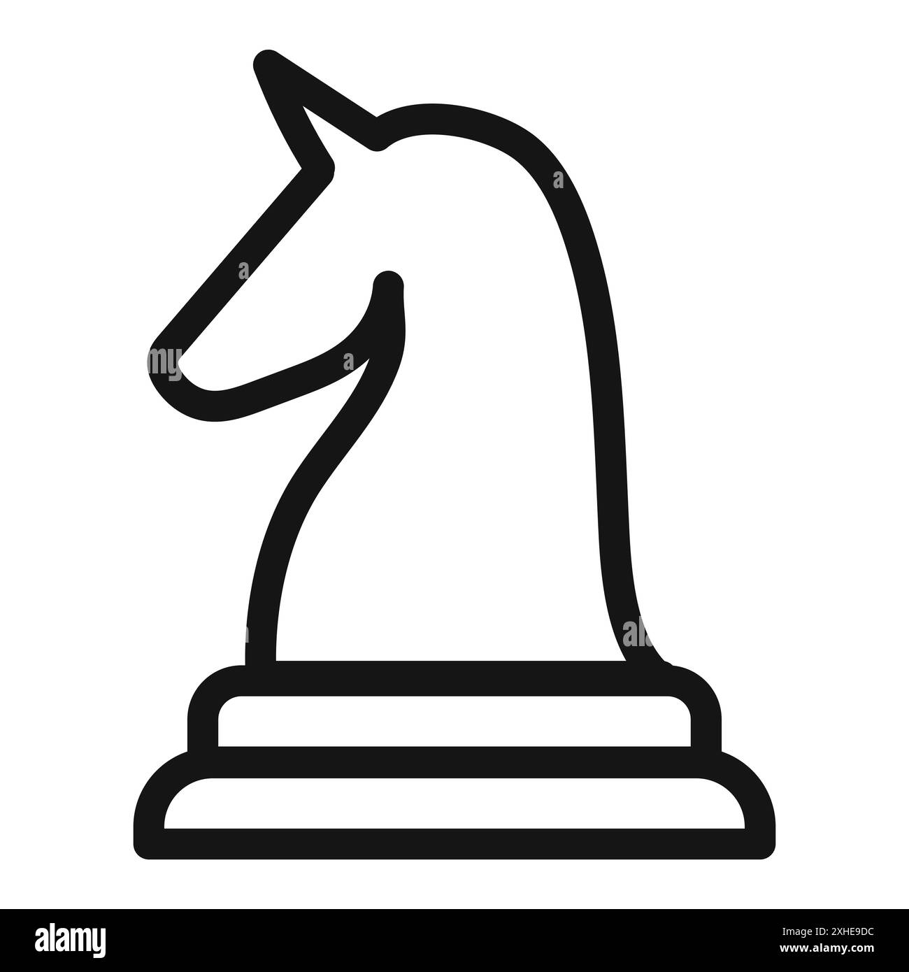 knight chess icon Vector symbol or sign set collection in black and ...