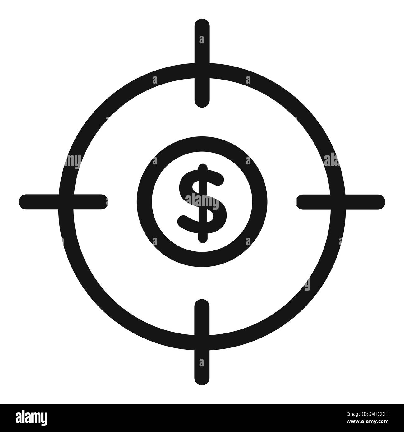 Funds hunting icon Vector symbol or sign set collection in black and ...