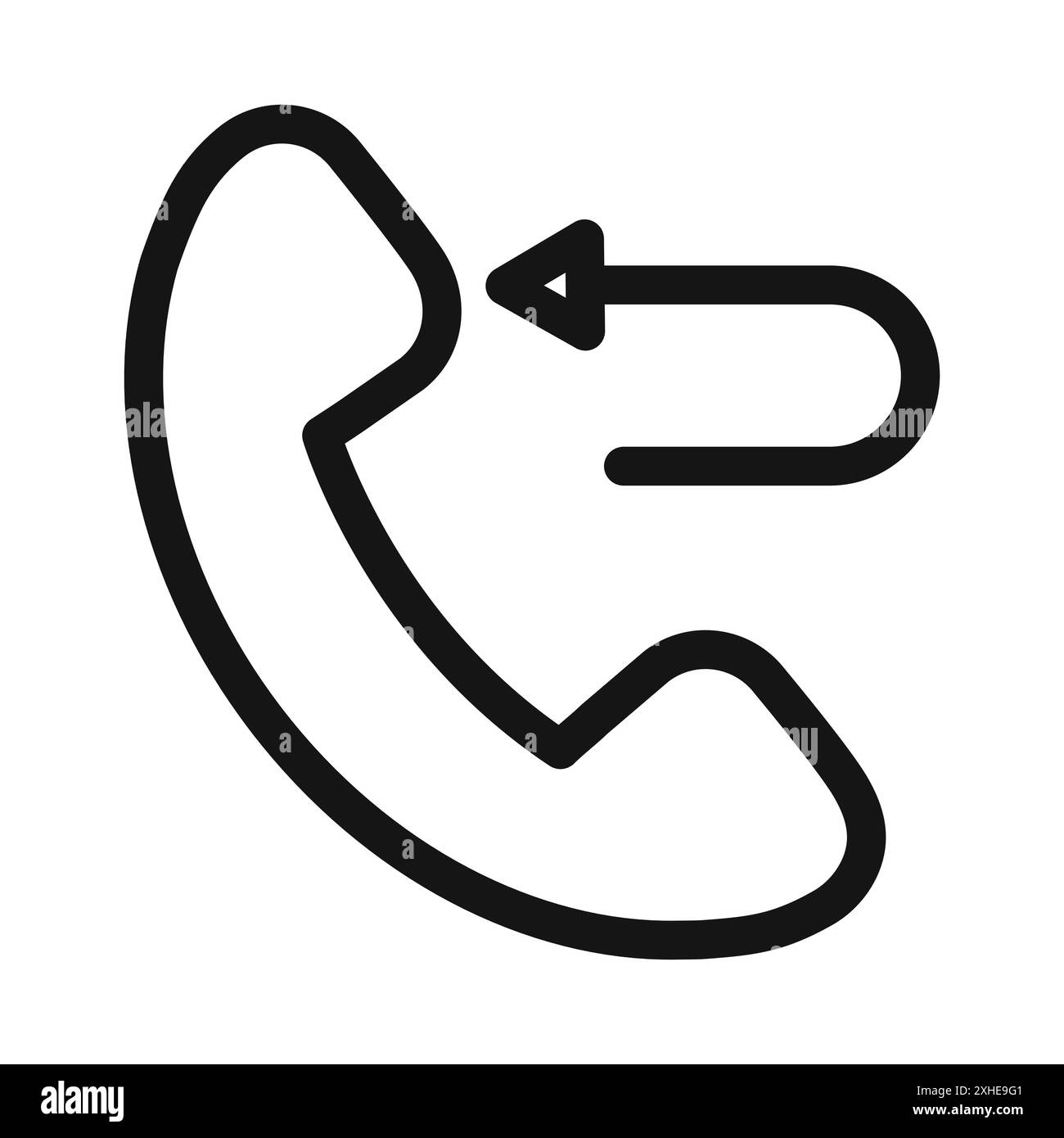 Call back icon Vector symbol or sign set collection in black and white ...