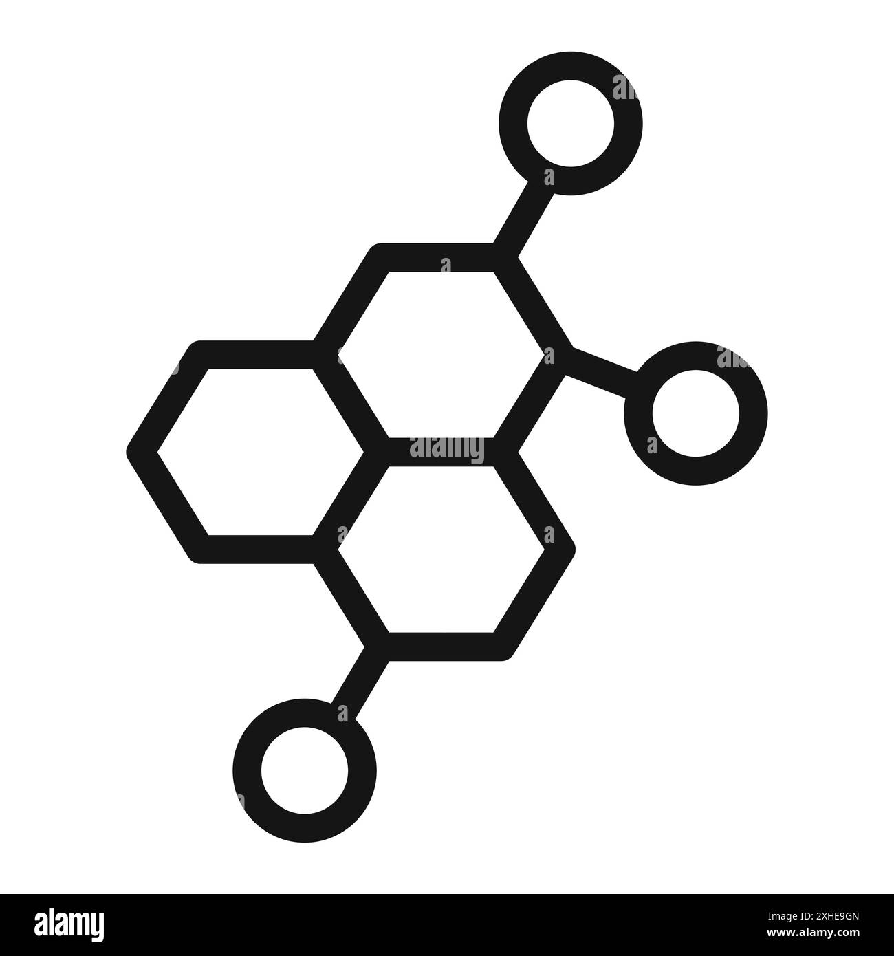 Hormones icon Vector symbol or sign set collection in black and white ...