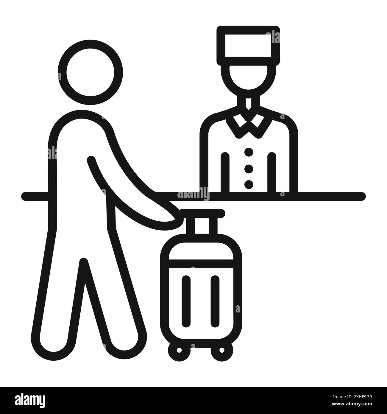 Hospitality industry icon Vector symbol or sign set collection in black ...