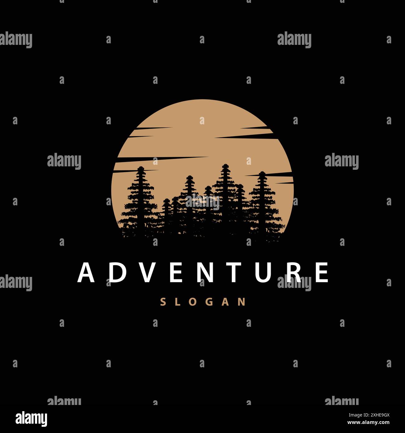 Forest Logo, Vector Forest Wood With Pine Trees, Design Inspirational ...