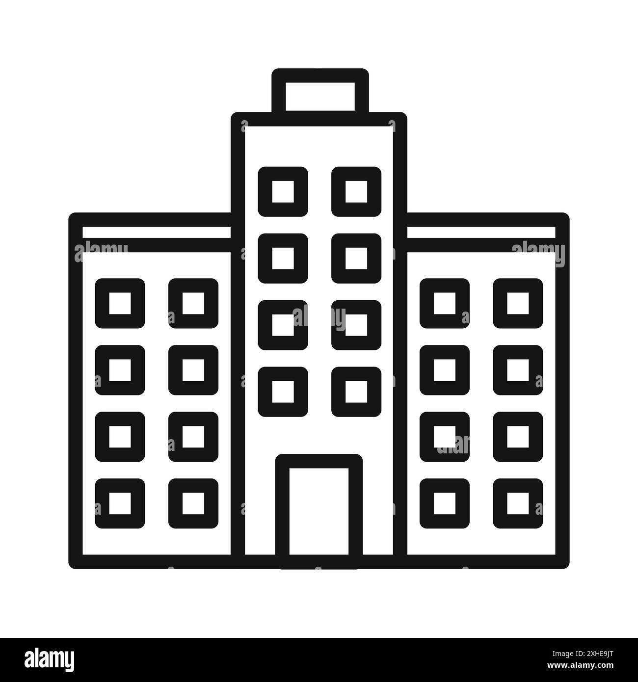 Company icon Vector symbol or sign set collection in black and white ...