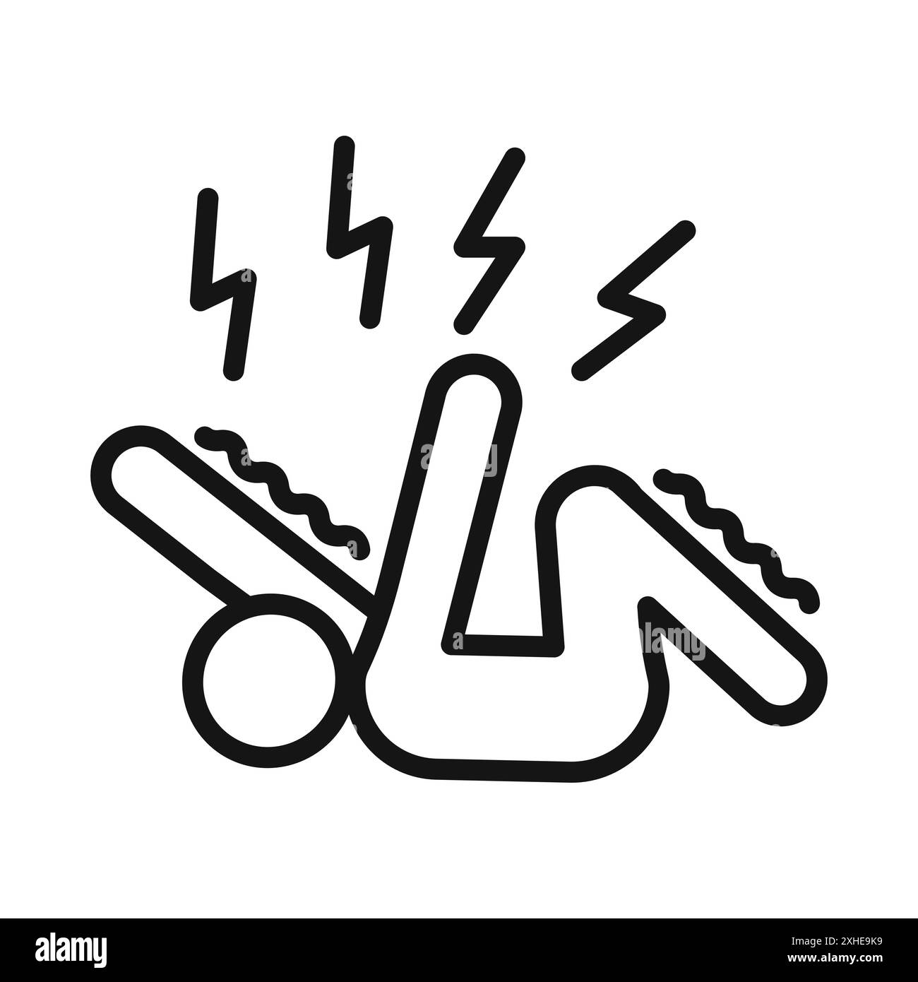 Epilepsy icon Vector symbol or sign set collection in black and white ...