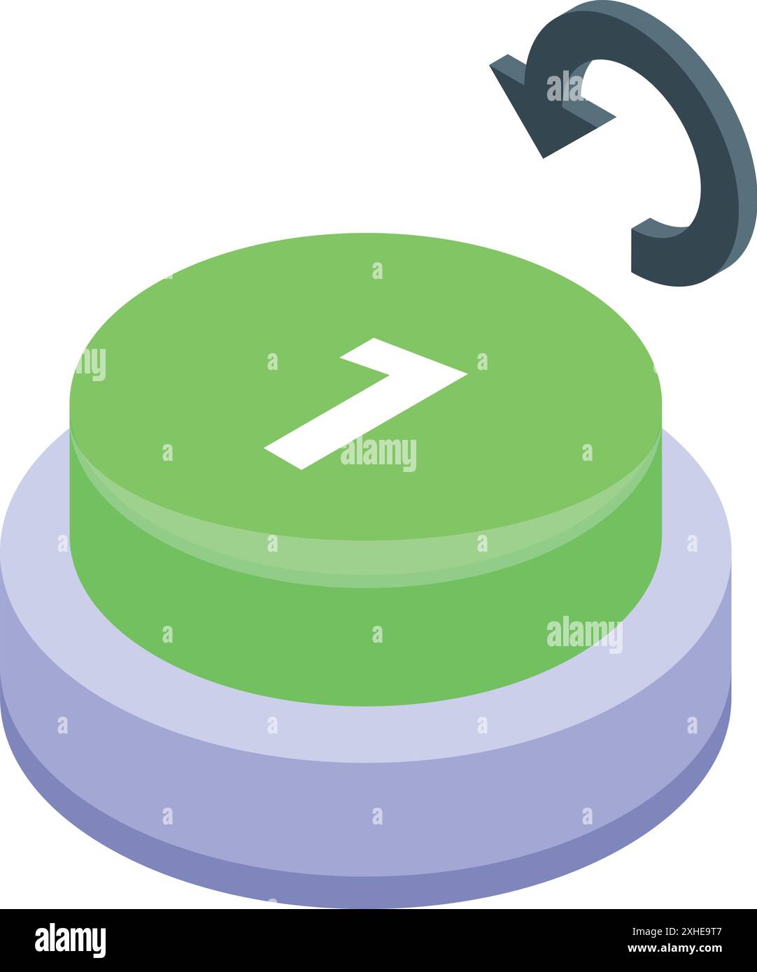Green button showing arrow sign Stock Vector Images - Alamy