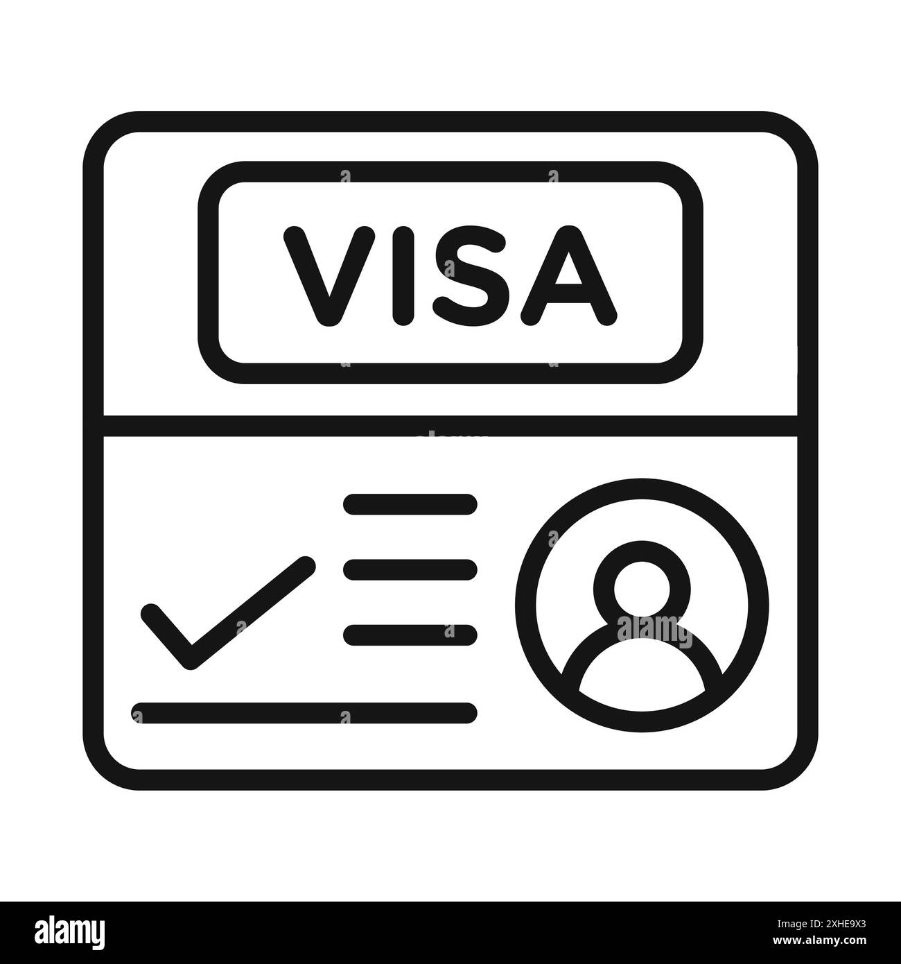 Start up visa icon Vector symbol or sign set collection in black and ...
