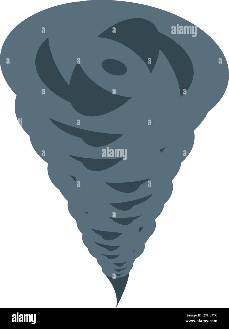 Big grey tornado rotating fast, hurricane climate change concept Stock ...