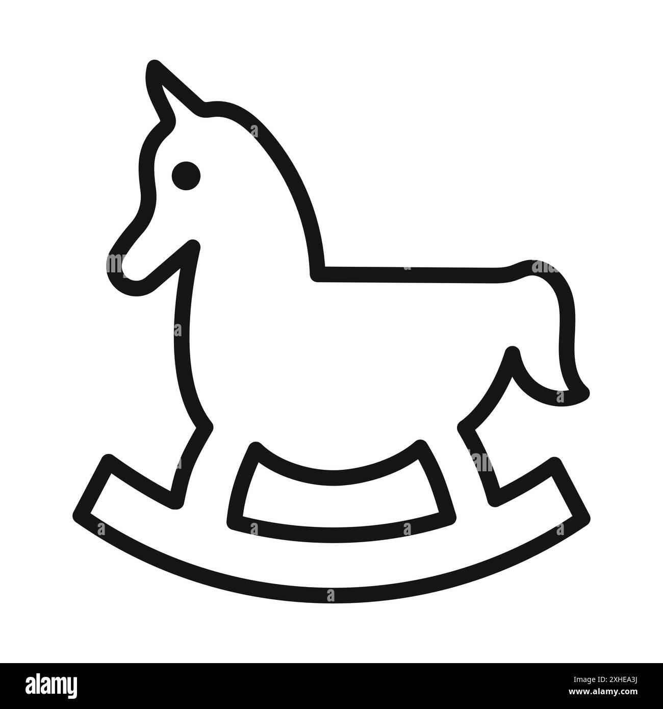 Toy horse rocking chair icon Vector symbol or sign set collection in ...
