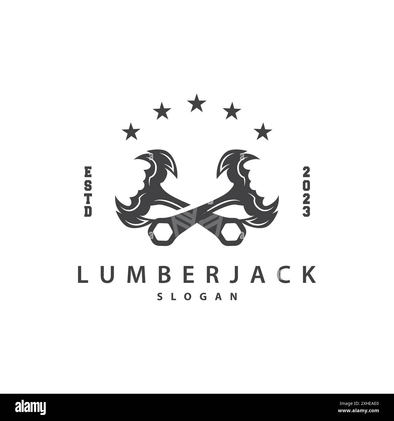 Axe Logo Simple Design Illustration Symbol Template Stock Vector Image ...