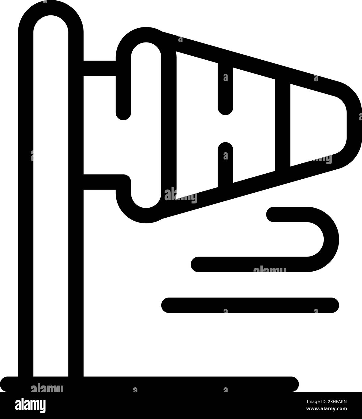 Windsock is indicating the wind direction and speed, essential ...