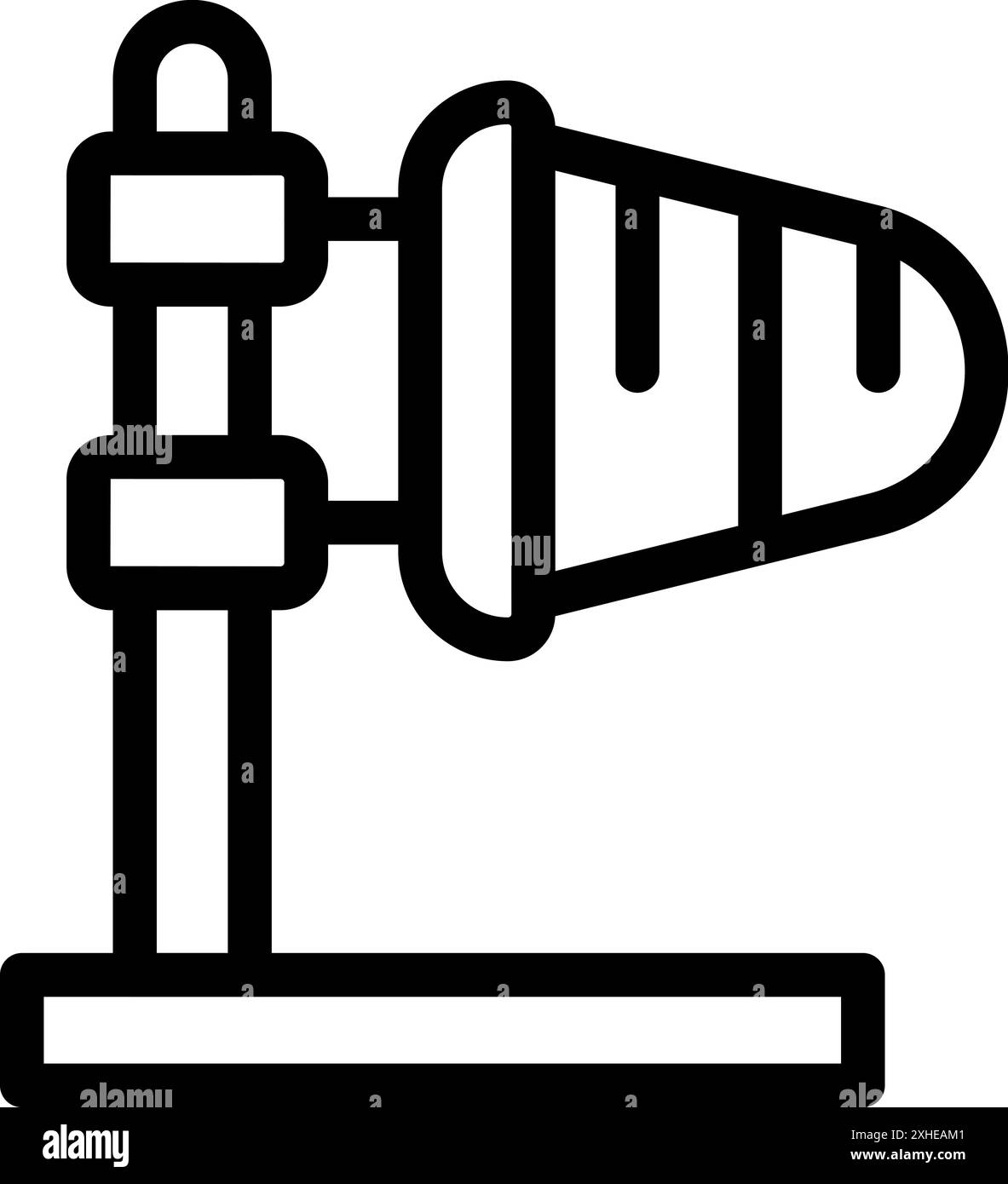 Windsock measuring wind strength and direction for safe takeoffs and ...