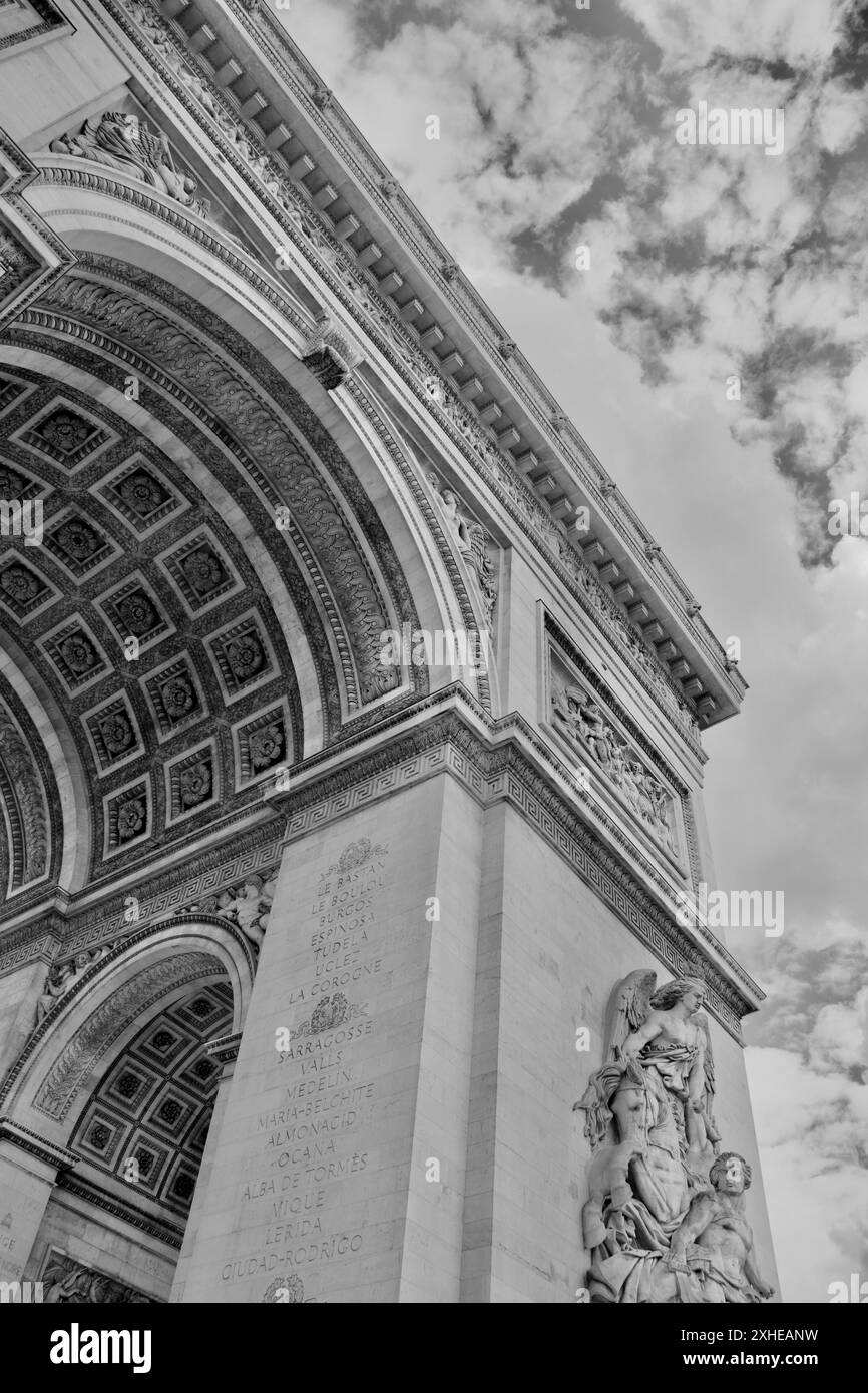 View champs elysées in Black and White Stock Photos & Images - Alamy