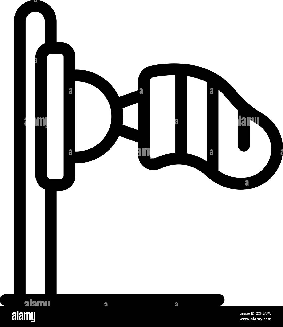 Line icon of a windsock indicating wind direction and strength ...