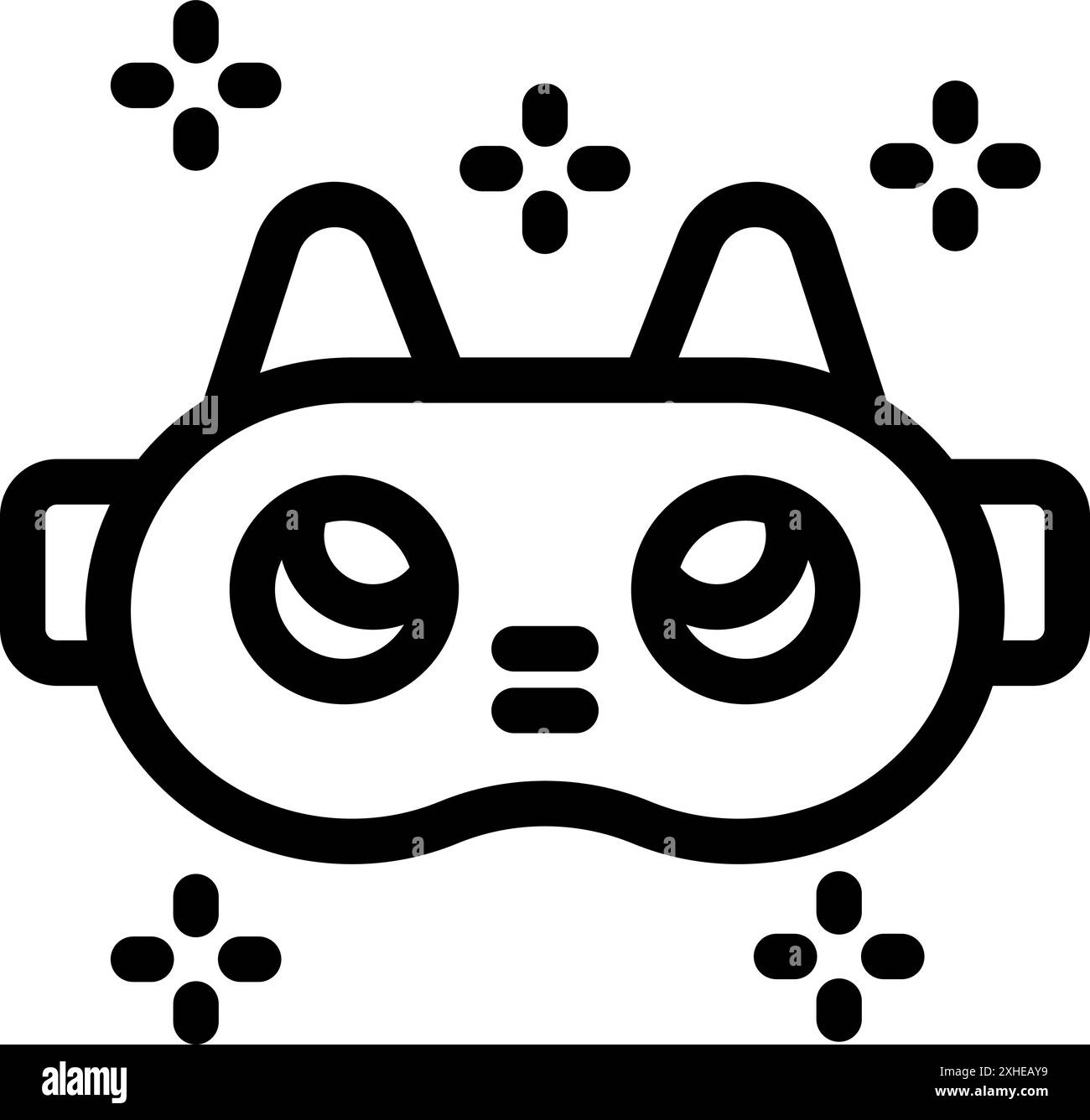 Cartoon sleep mask with cute cat features for blocking out light and ...