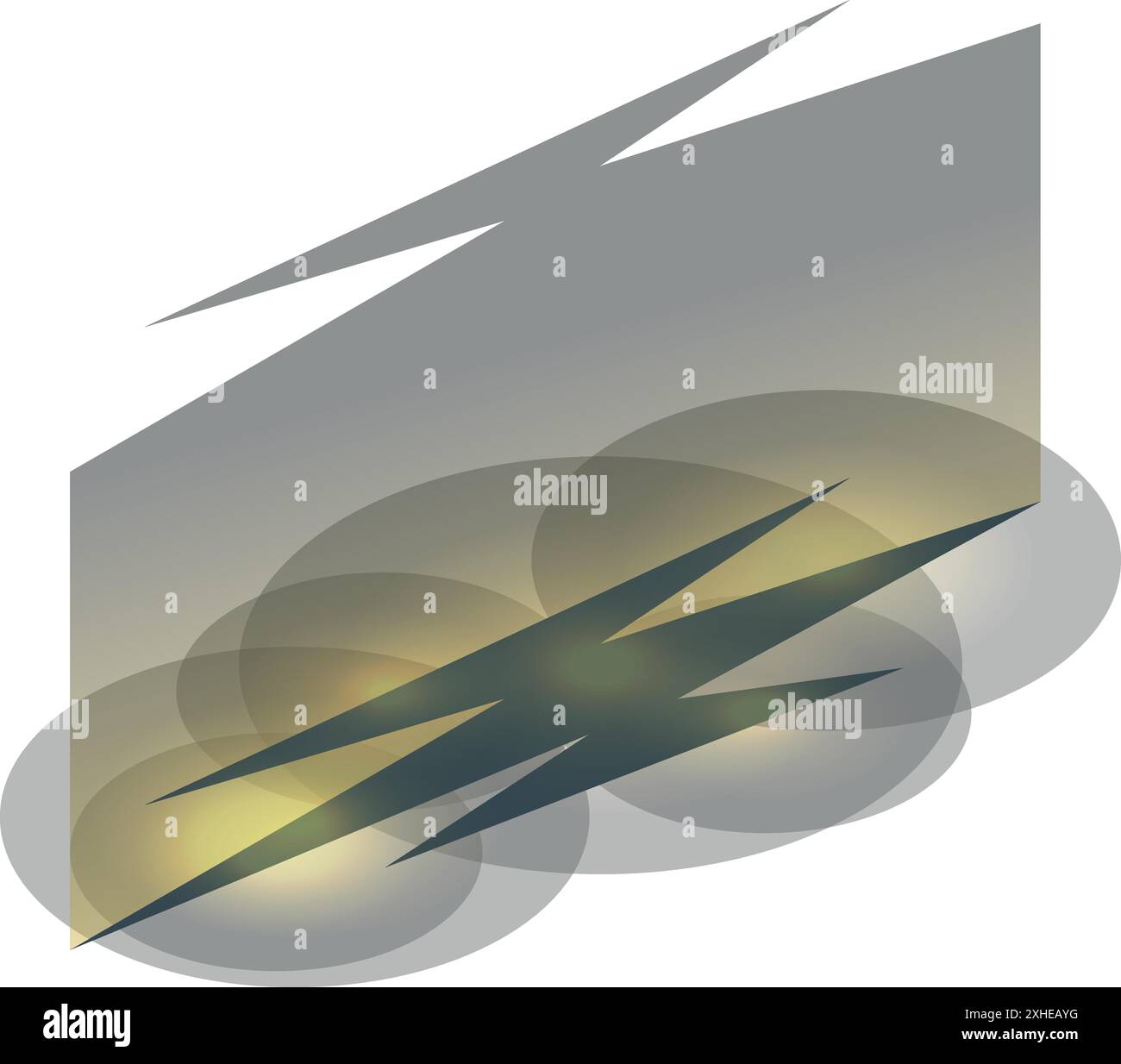 Abstract geometric shape with shadows and gradients creating a sense of ...