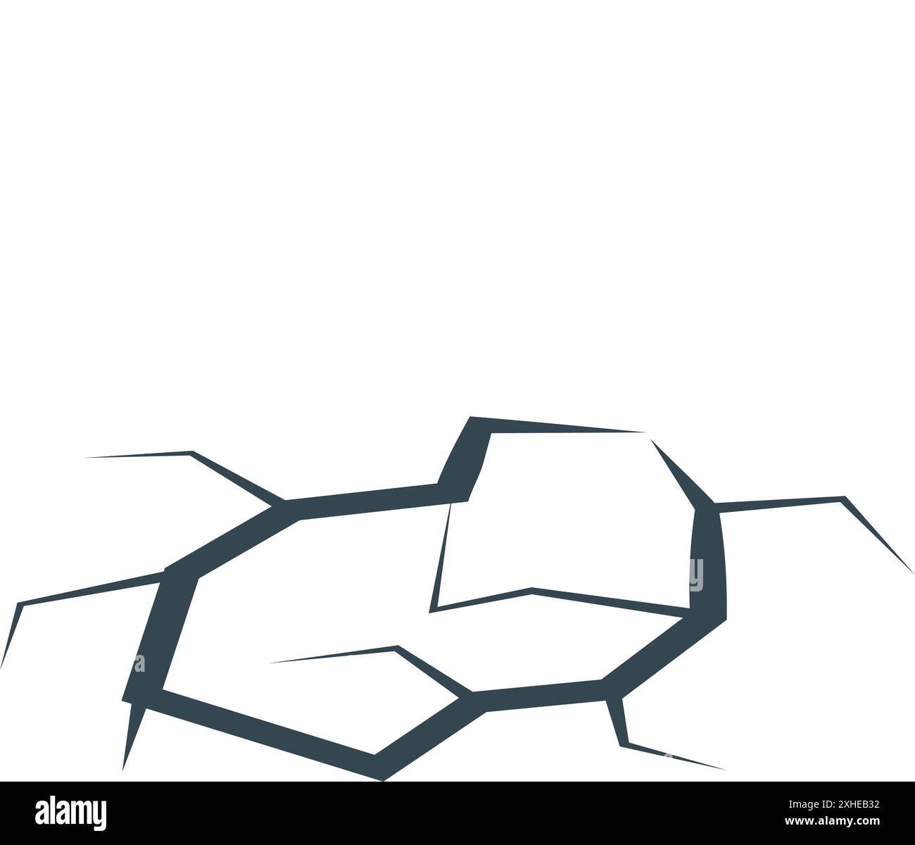 Large crack forming in the ground is dividing the surface Stock Vector ...