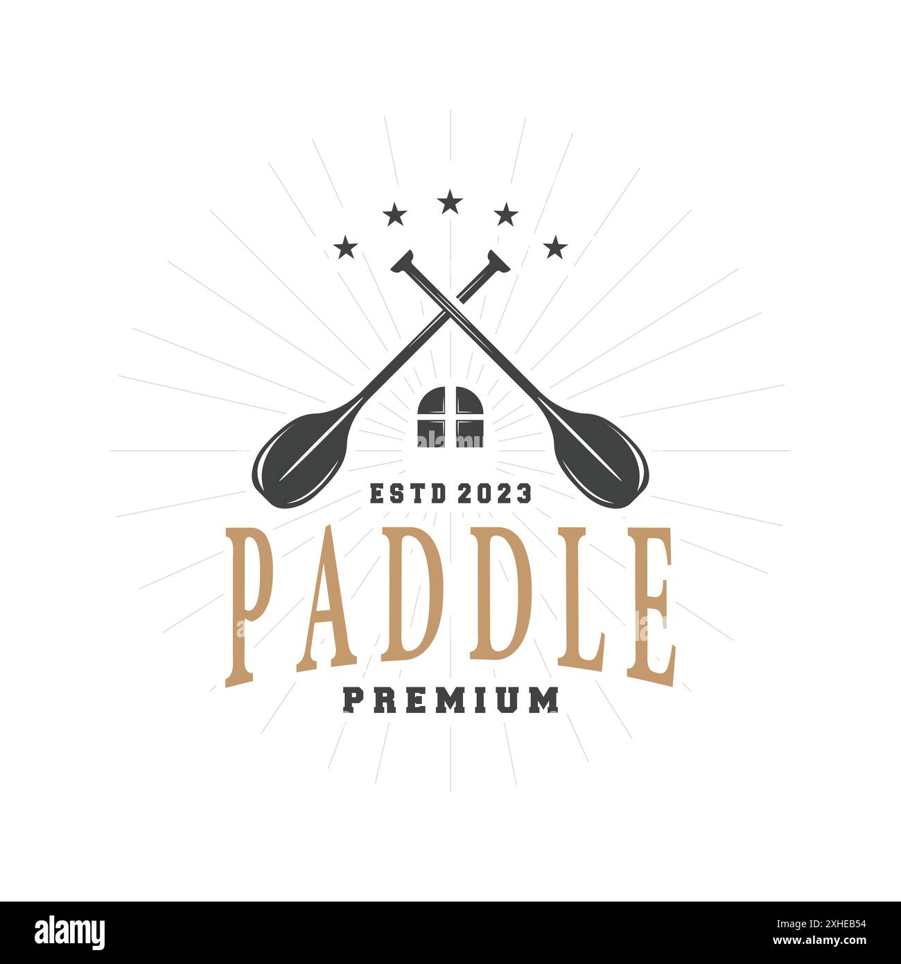 Paddle Logo, Boat Paddle Design Vector Illustration Symbol Simple ...