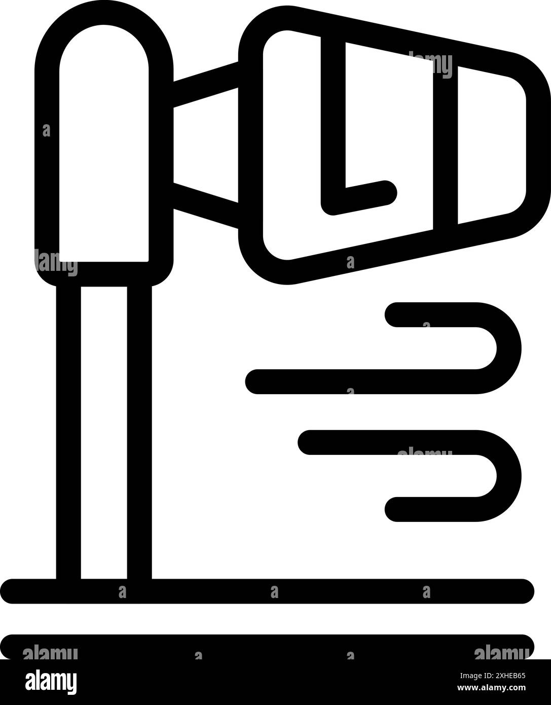 Airport windsock indicating wind direction for takeoff and landing ...