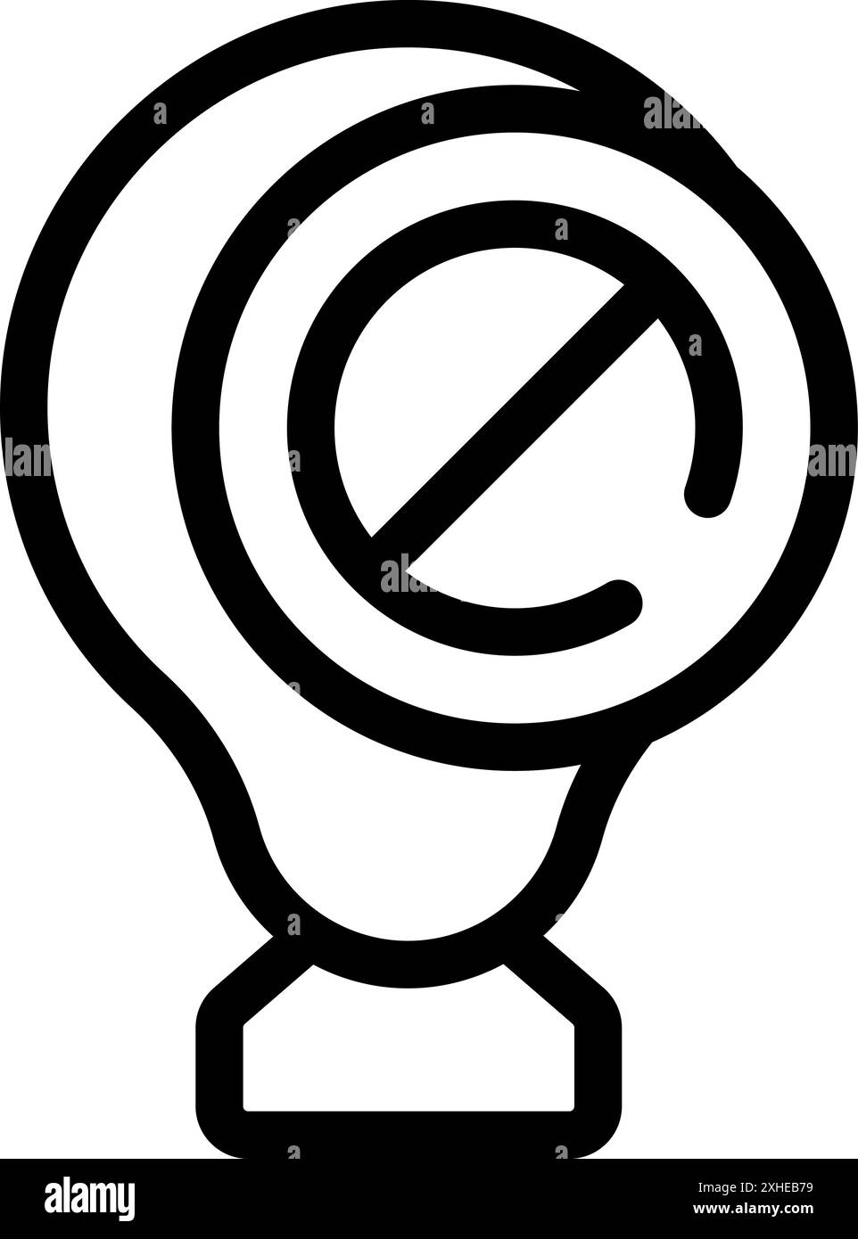 No symbol is superimposed over a light bulb, representing a lack of ...