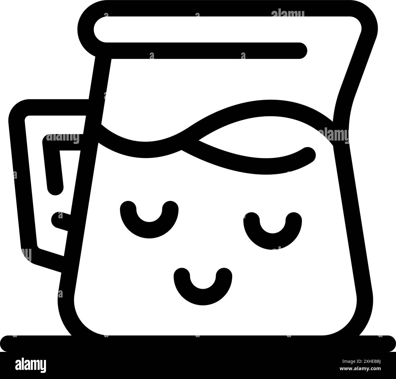 Simple jug of water with a cute, smiling face, perfect for representing ...