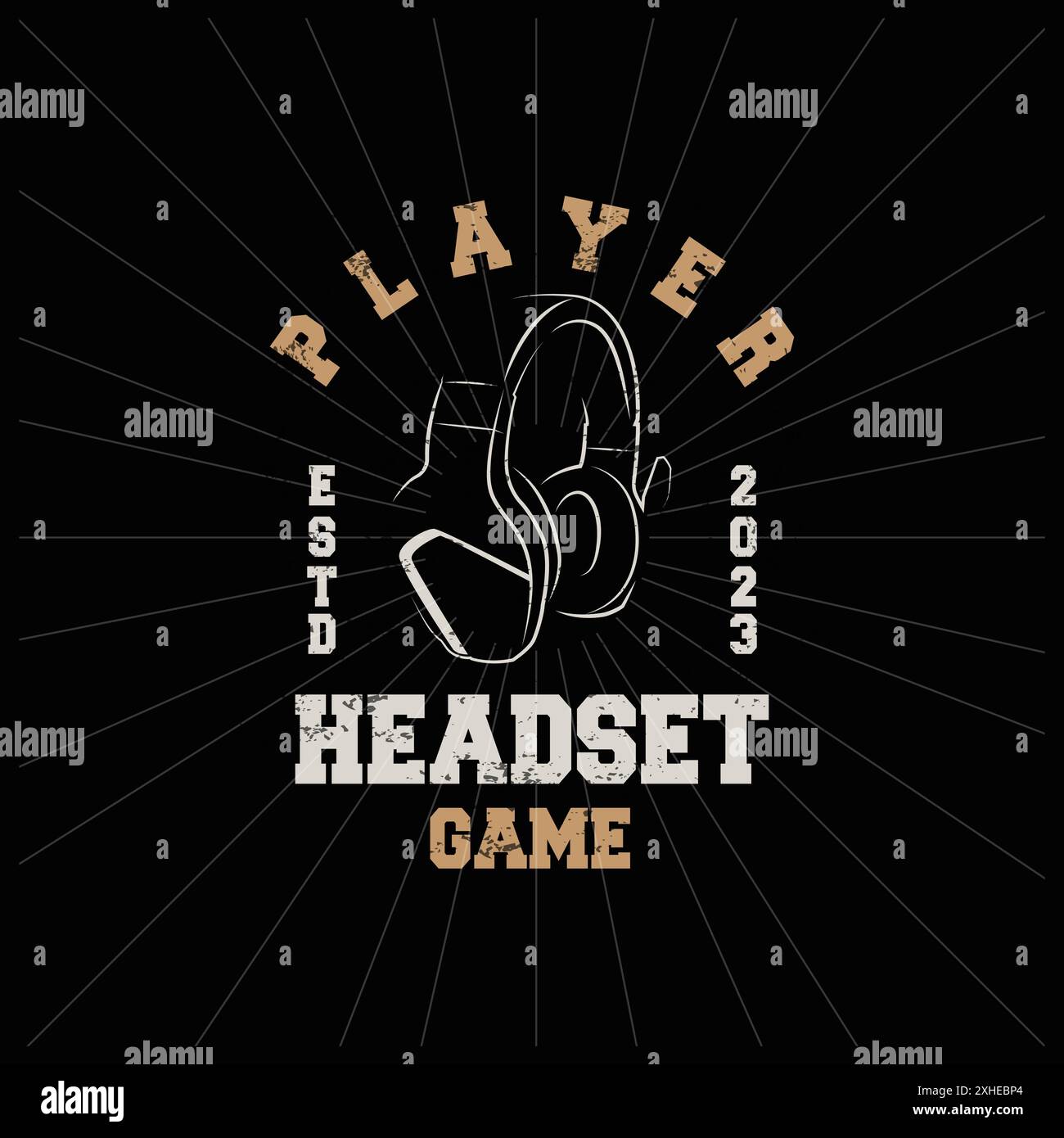 Headset Logo Design Simple Headset Gamer Illustration Template Stock ...