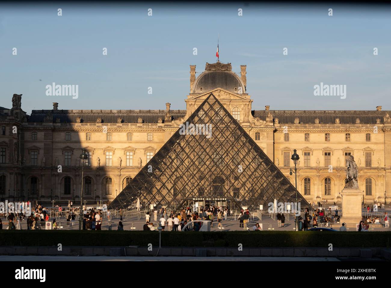 Paris, France, june 07 2024: The Louvre, on the right bank of the Seine ...
