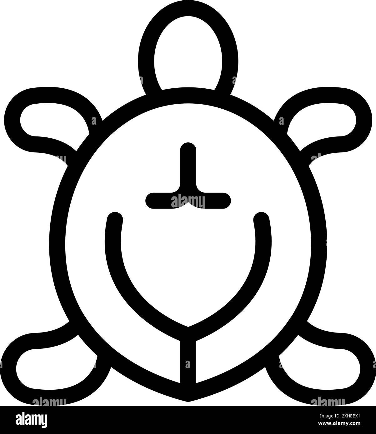 Simple and minimalist line art illustration of a turtle, symbolizing ...