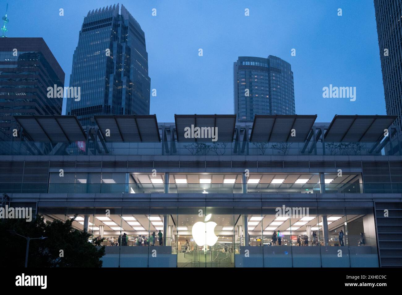 American multinational technology company Apple official store in Hong ...