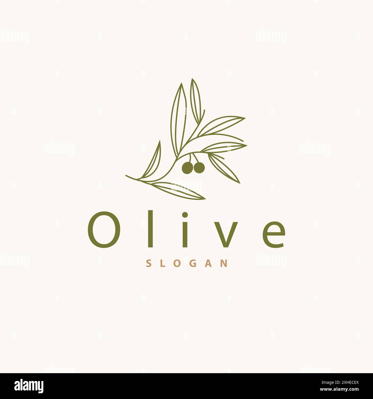 Olive Oil Logo Premium Design Fresh Plant Garden Simple Minimalist ...