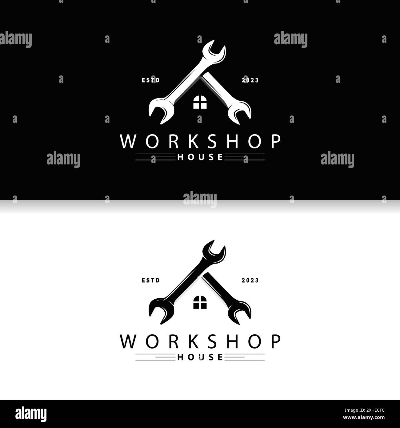 Repair Workshop Logo, Simple Key and Gear Design for a Simple Vehicle ...