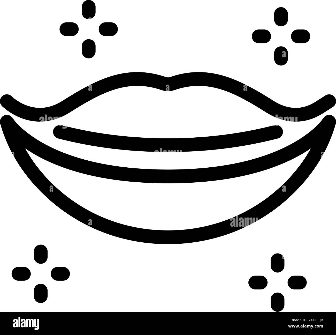 Clean and healthy teeth are represented by a sparkling smile Stock ...