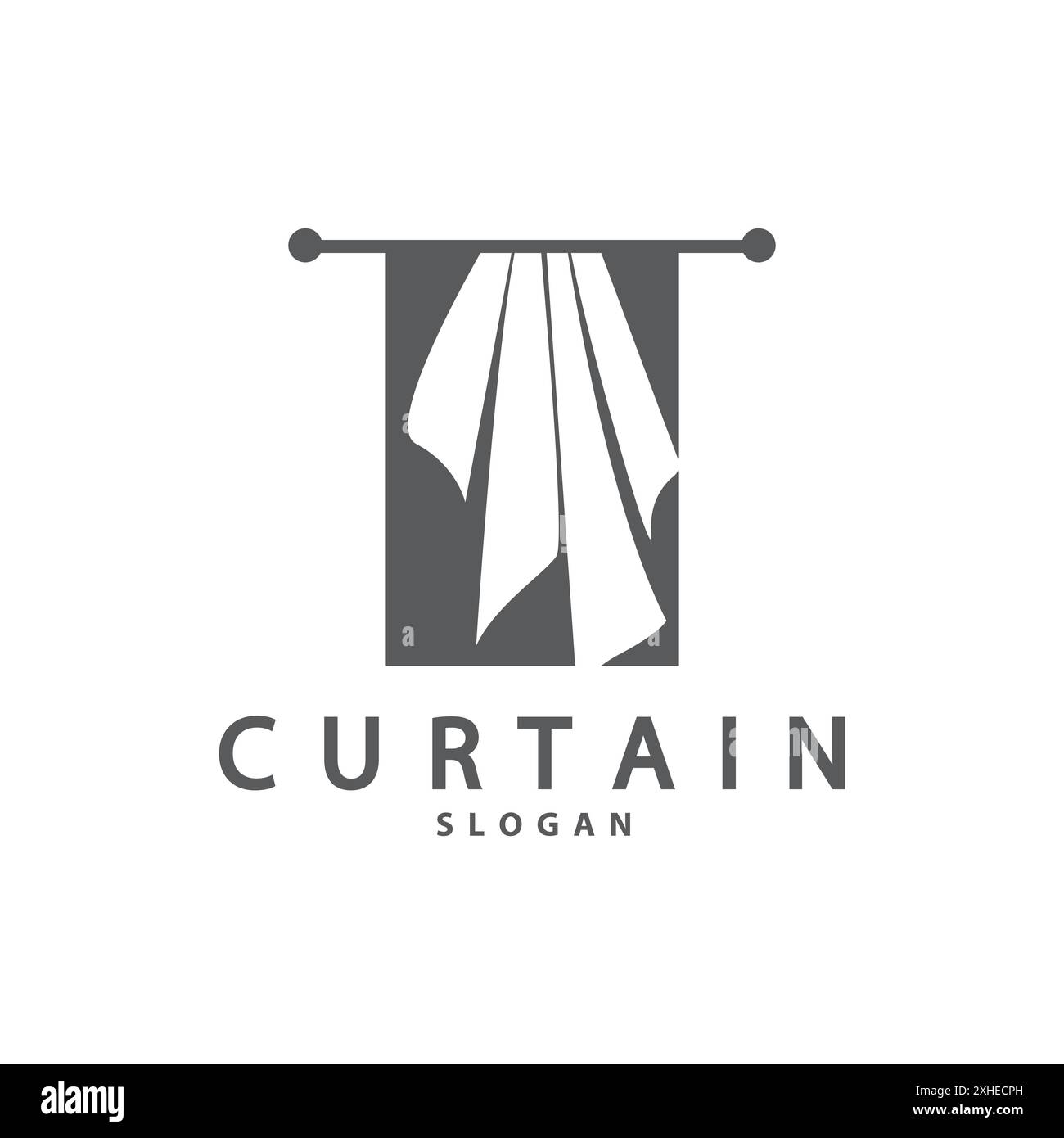 Simple Home Decoration Curtain Logo Templet Illustration Stock Vector ... Simple Home Decoration Curtain Logo Templet Illustration Stock Vector ...