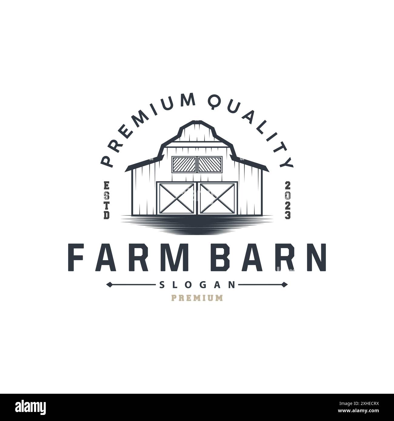 Barn Farm Logo Minimalist Vintage Rustic Design Vector Illustration Stock Vector Image & Art - Alamy