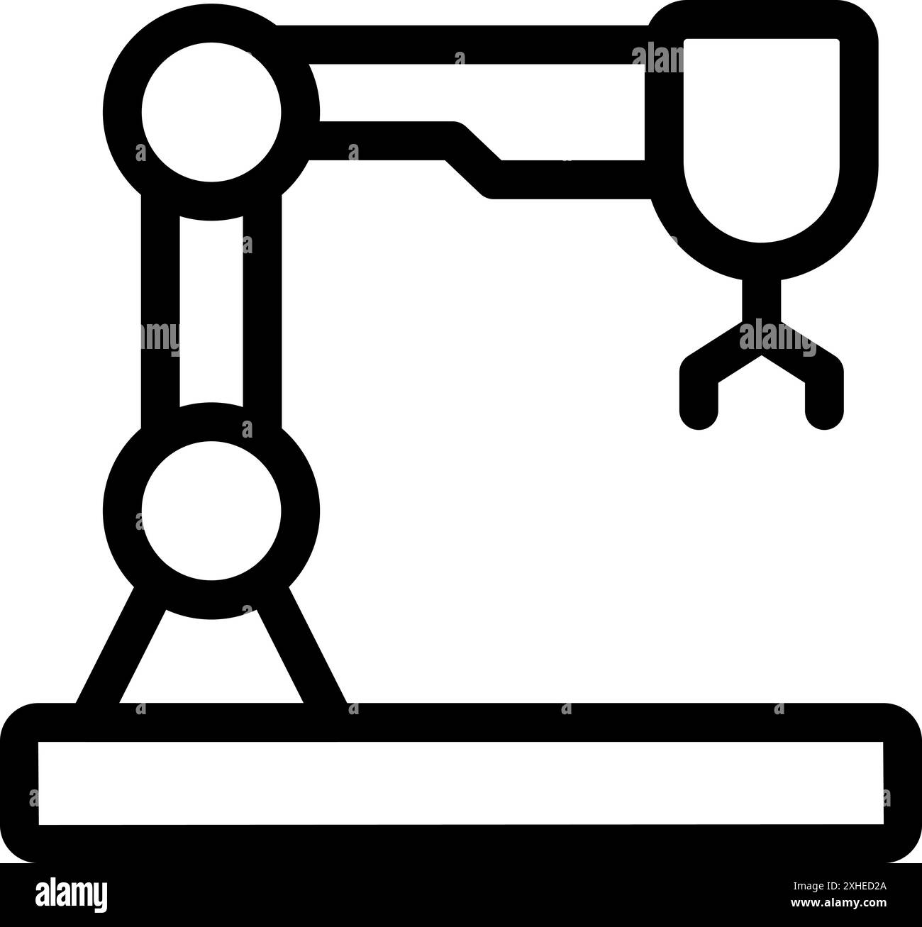 Industrial robot arm picking up object automation icon Stock Vector Image & Art - Alamy