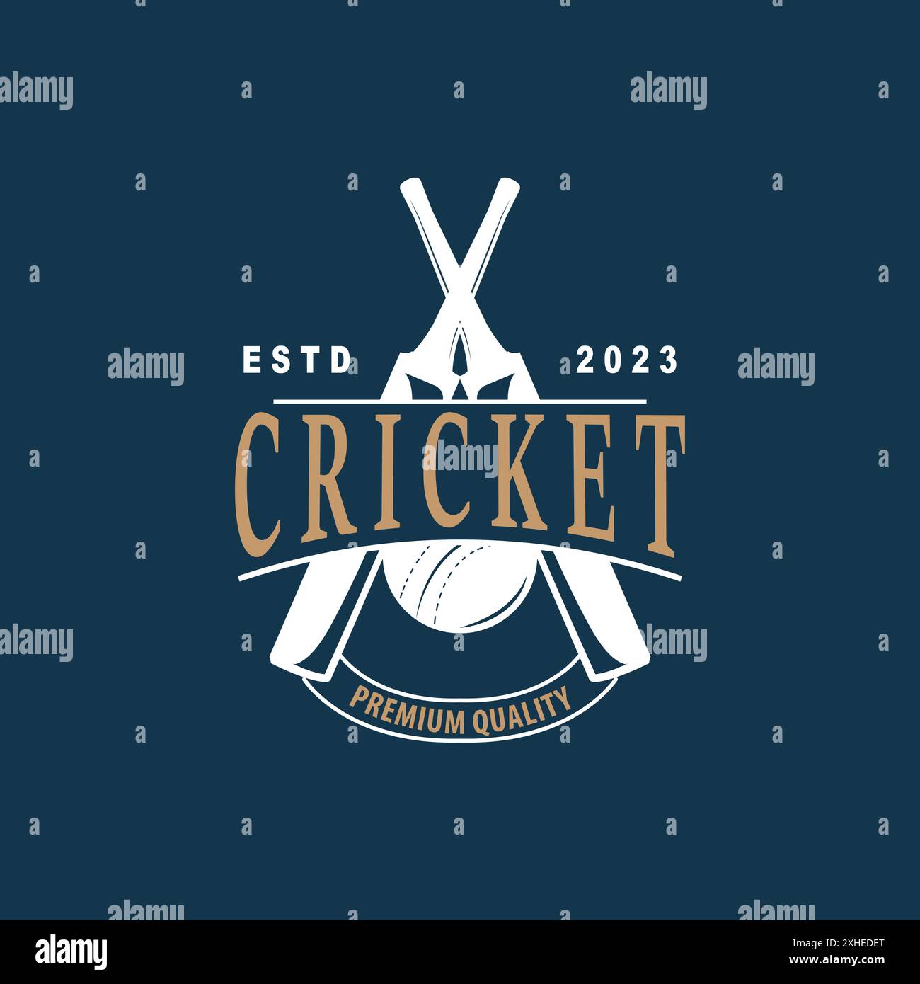 Elegant cricket logo hi-res stock photography and images - Alamy