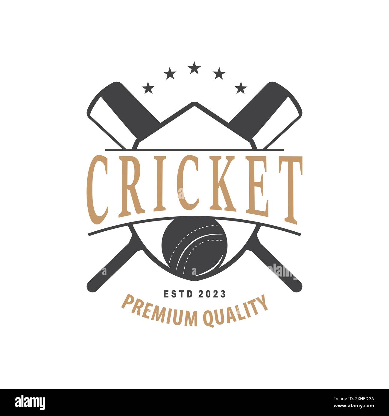 Elegant cricket logo hi-res stock photography and images - Alamy