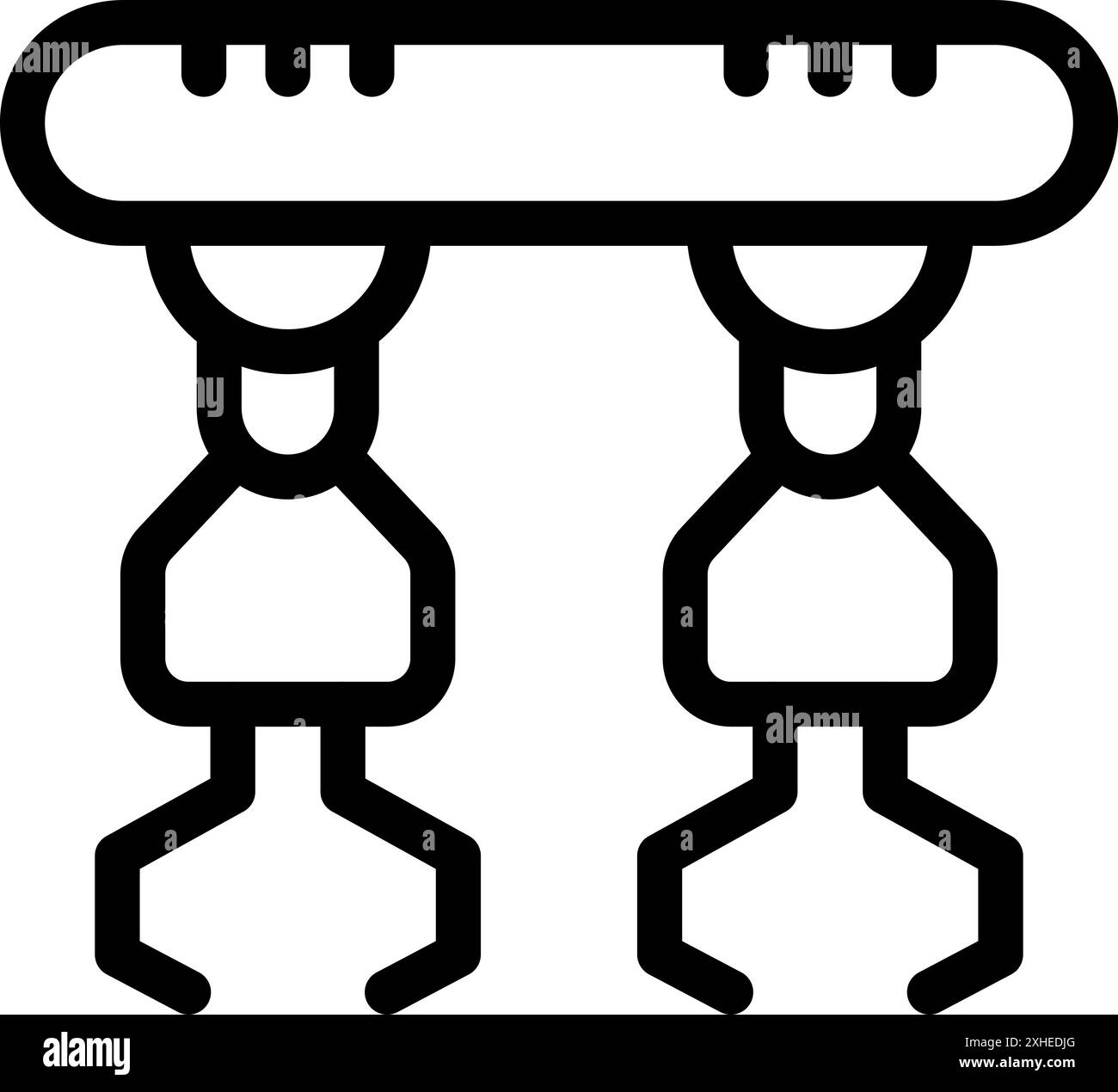 Icon of an industrial robot manipulator holding a detail on the ...